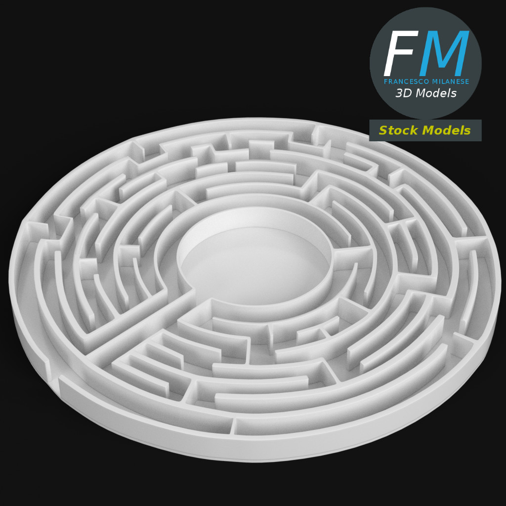 3D MODEL - Circular labyrinth