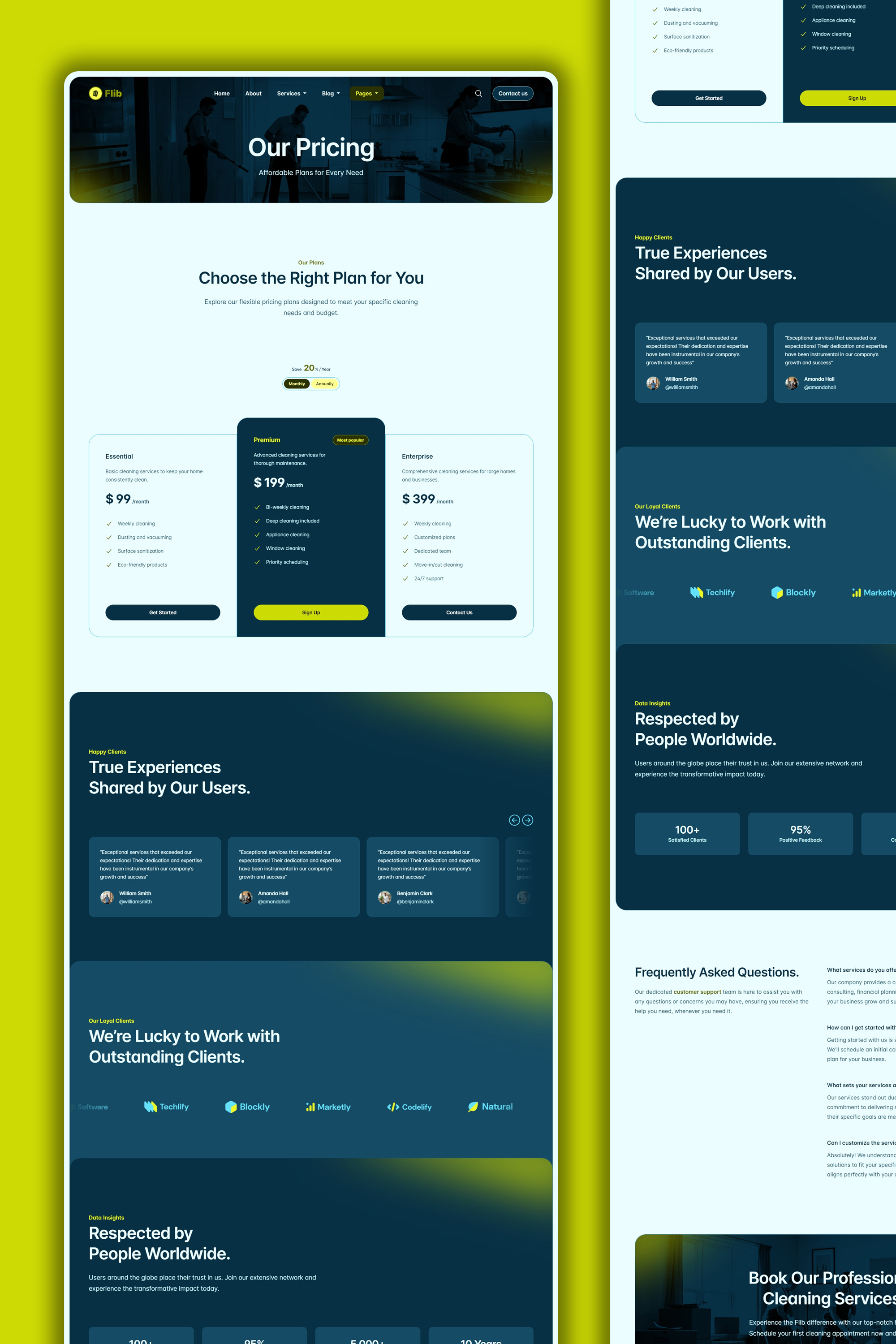 Flib - Home Cleaning Services HTML Website Template For Spotless Results