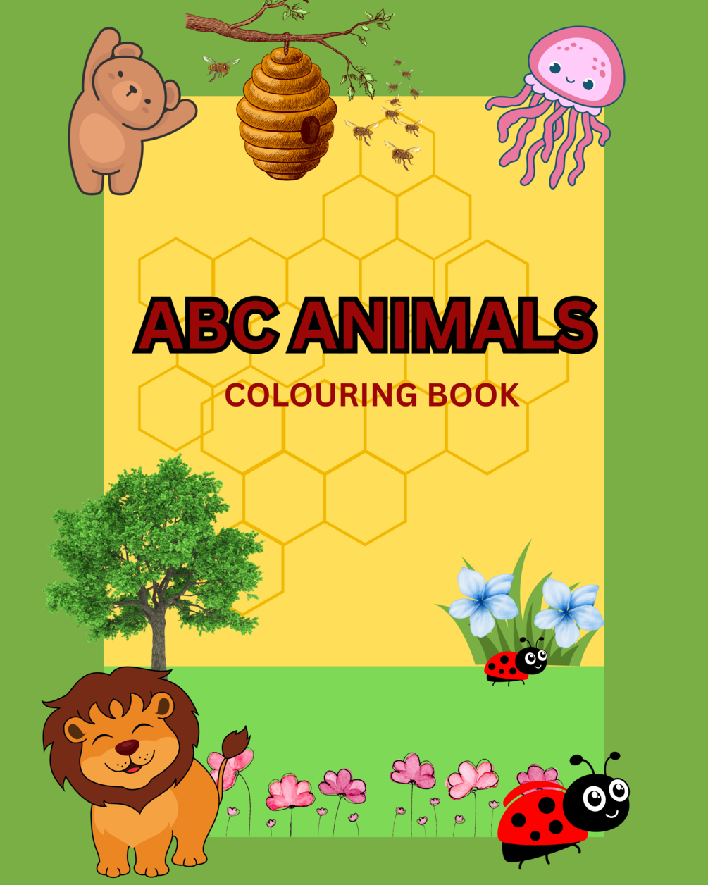 ABC Animal Coloring Book – Perfect for kids learning alphabets! 🐘🦊🐻