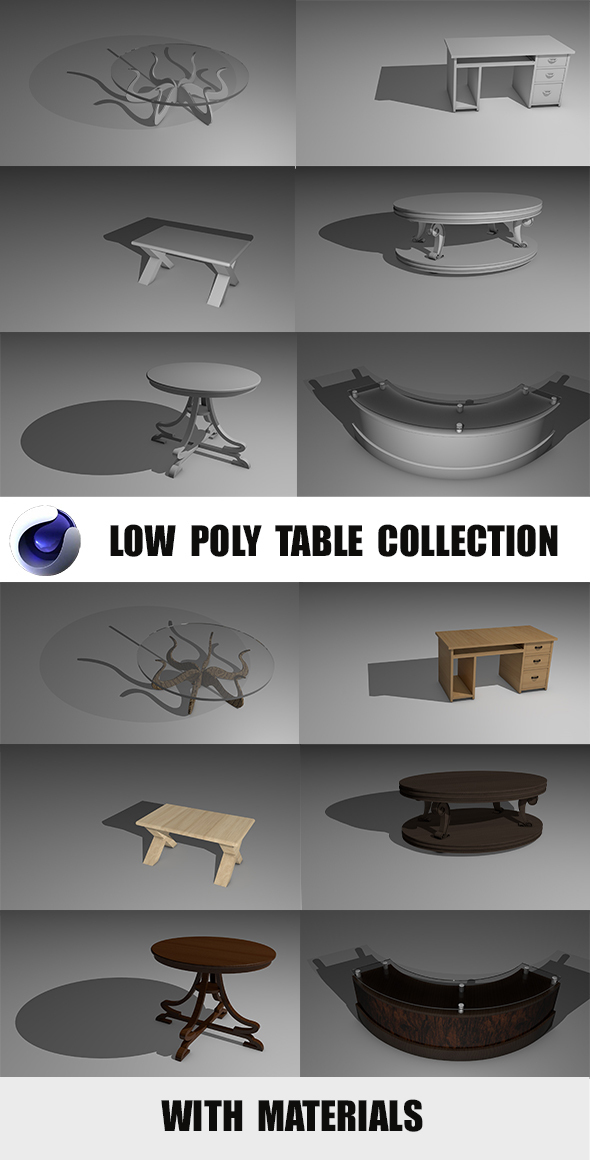 Low Poly Table Collection
