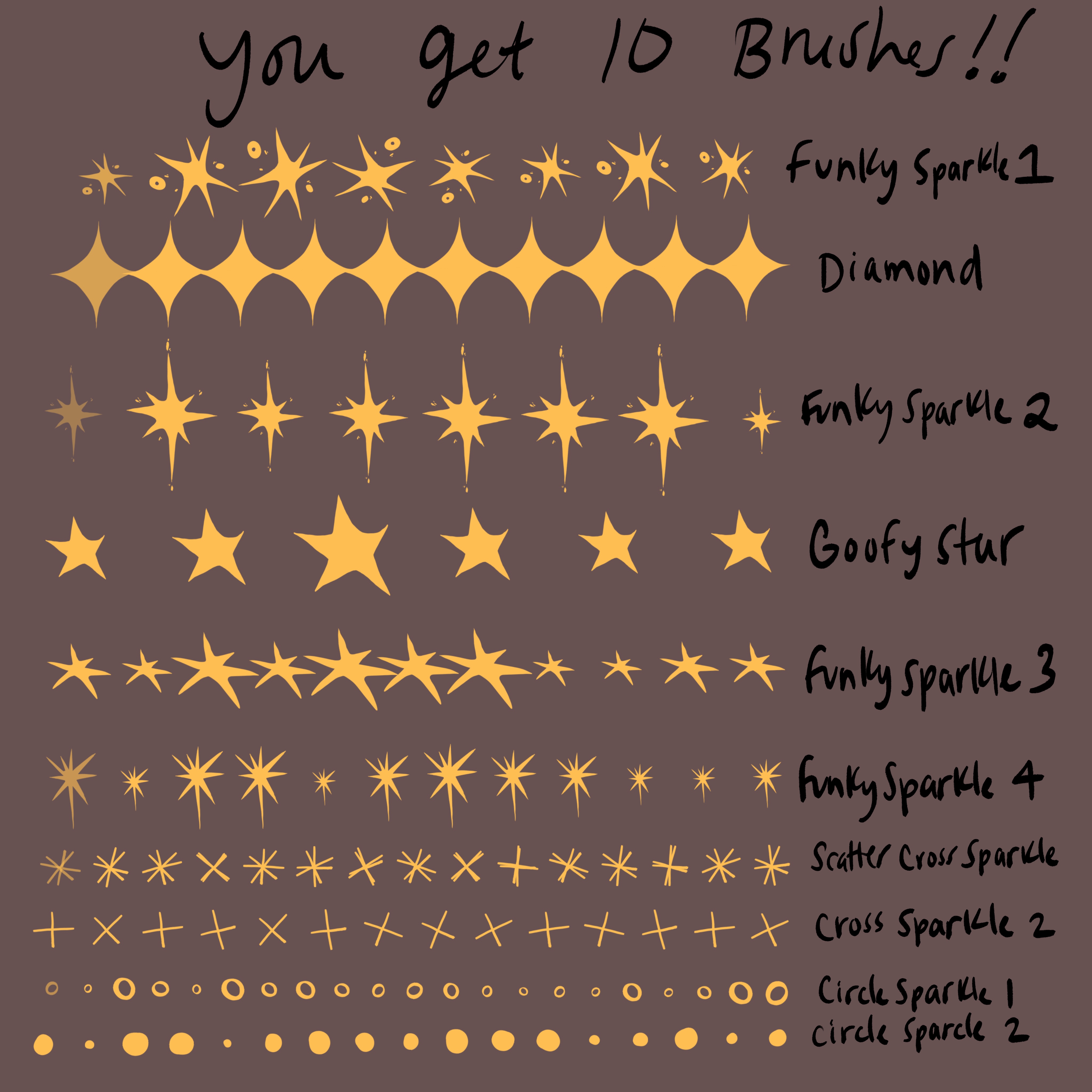 Procreate Sparkle Brushset