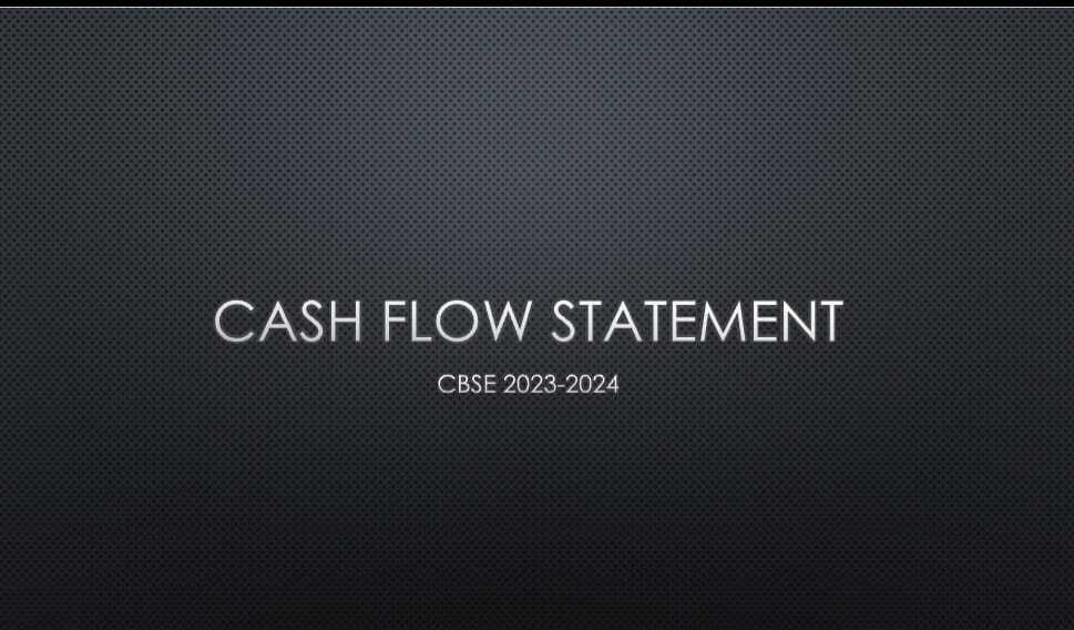 accountancy notes - Cash Flow Statement (copy)