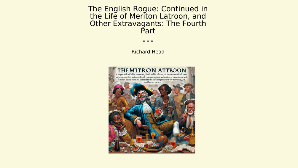 The English Rogue: Continued in the Life of Meriton Latroon, and Other ...
