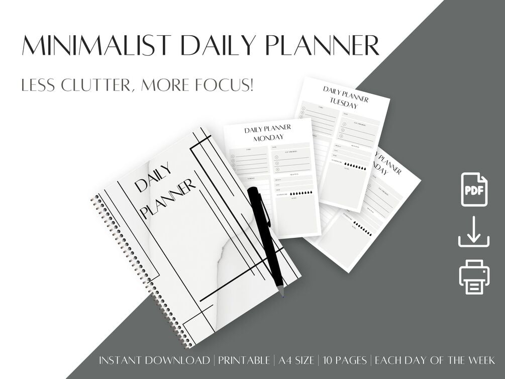 Daily Minimalist Planner | Printable