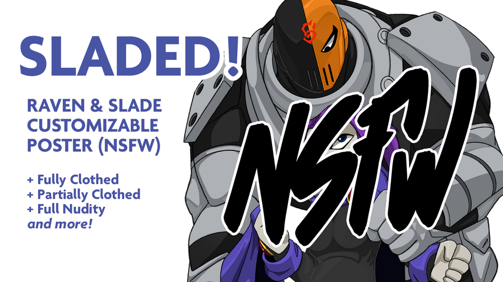 Raven & Slade Customizable Poster PSD (NSFW)
