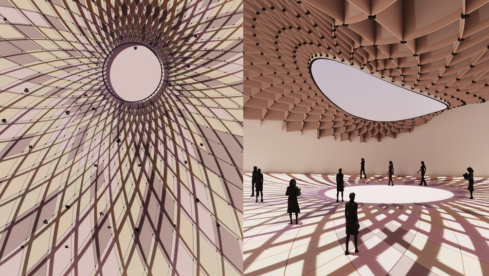 Spiral Waffle Ceiling Rhino Grasshopper File