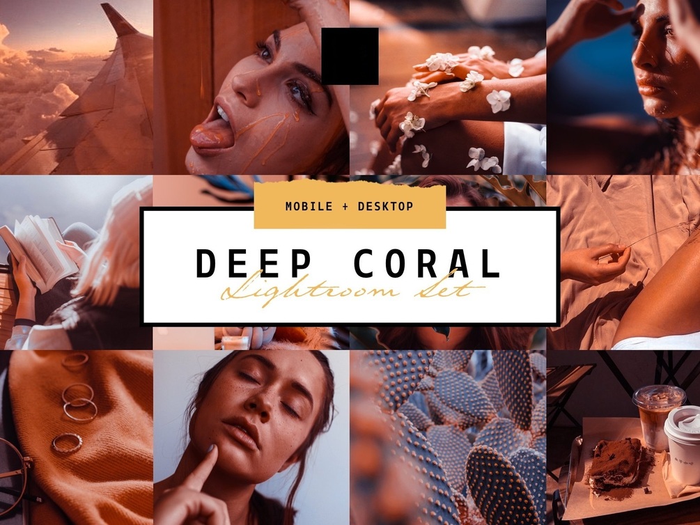 4 Lightroom Mobile Presets Deep Coral filter, Influencer, Travelers ...