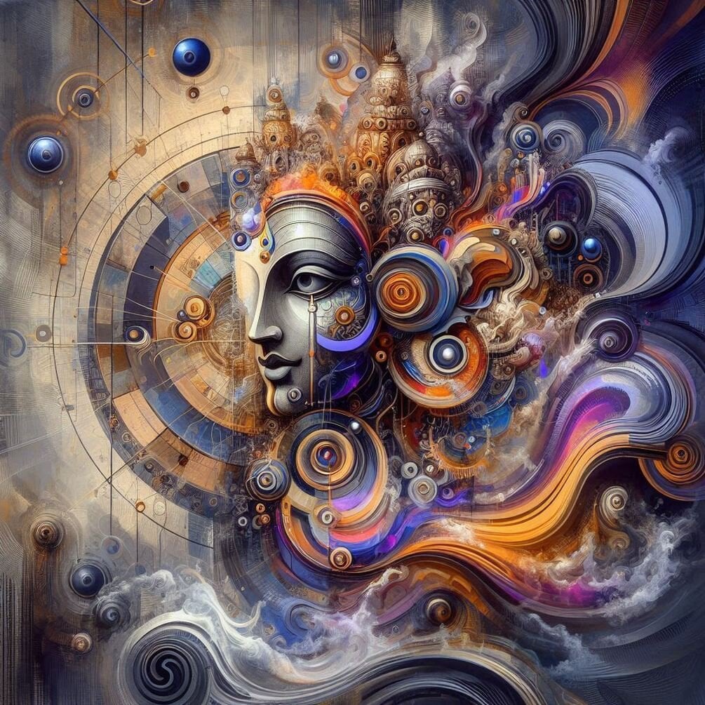 Title: 🌟 Unveiling the Divine: Explore the Abstract Image of God 🙏🎨