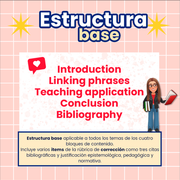 PACK TEMAS + ESQUEMAS + ESTRUCTURA BASE OPOSICIONES INGLÉS SECUNDARIA