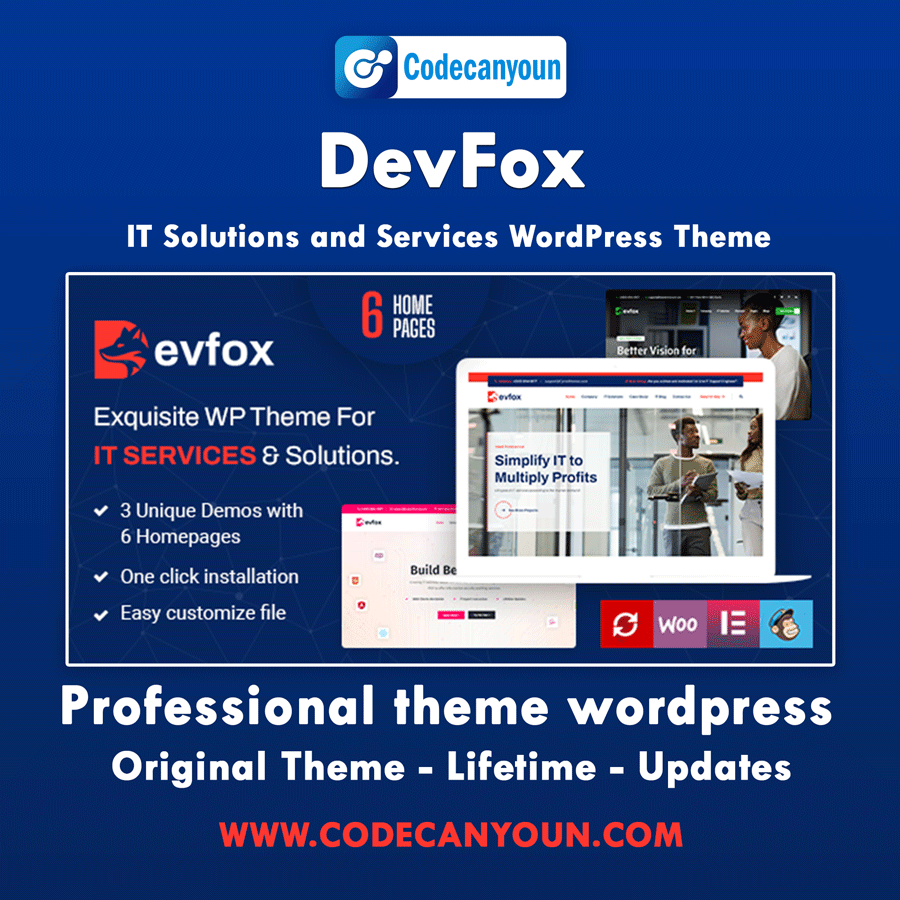 DevFox - IT Solutions and Services WordPress Theme + RTL