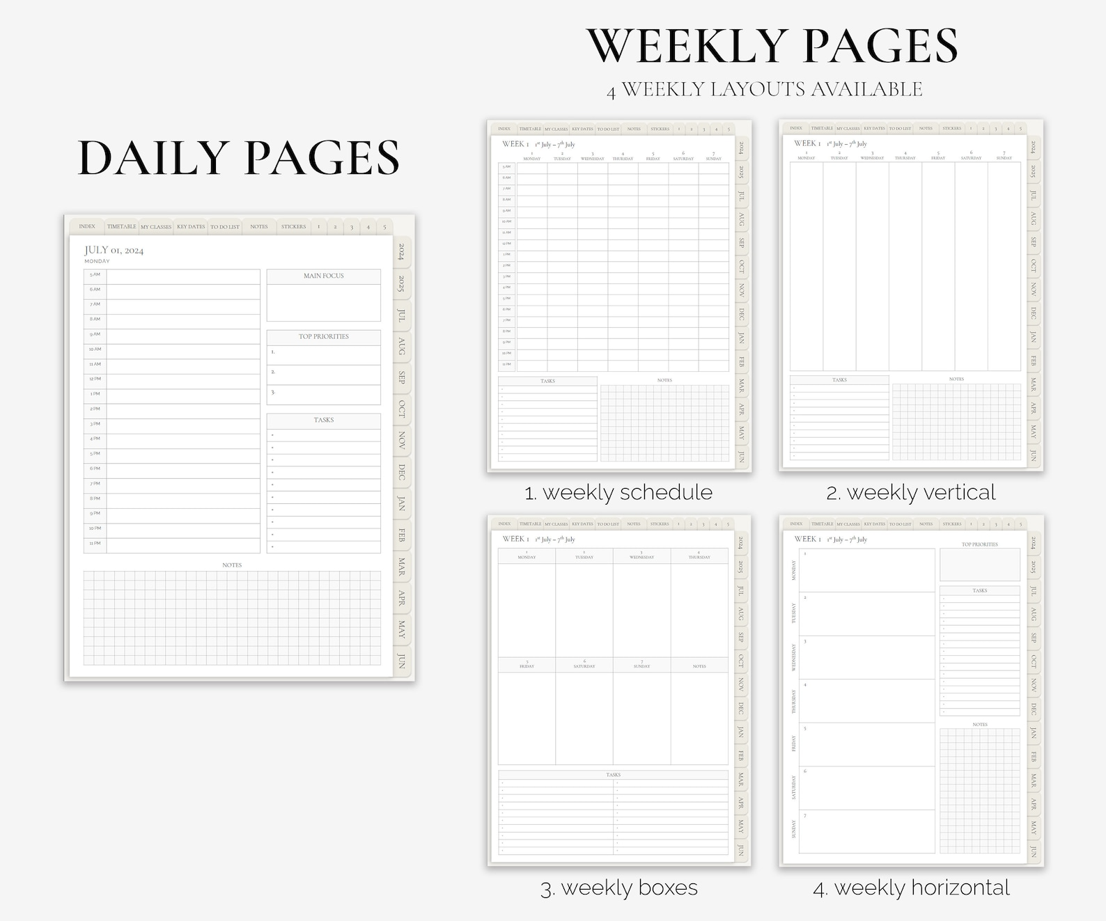2024-2025 Student Digital Planner Goodnotes, Student Planner, College ...