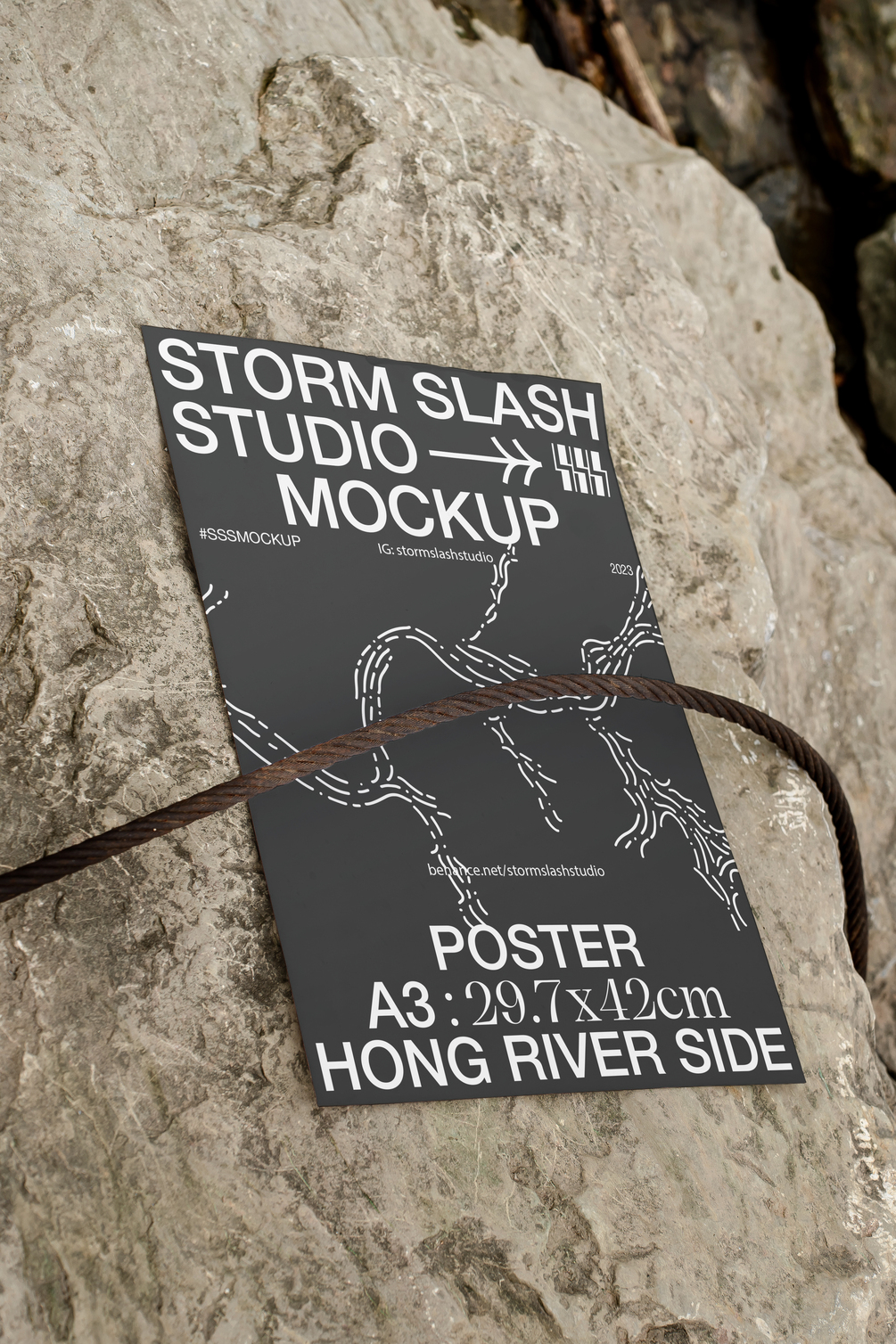 FREE - OUTDOOR POSTER MOCKUP - by Storm Slash Studio