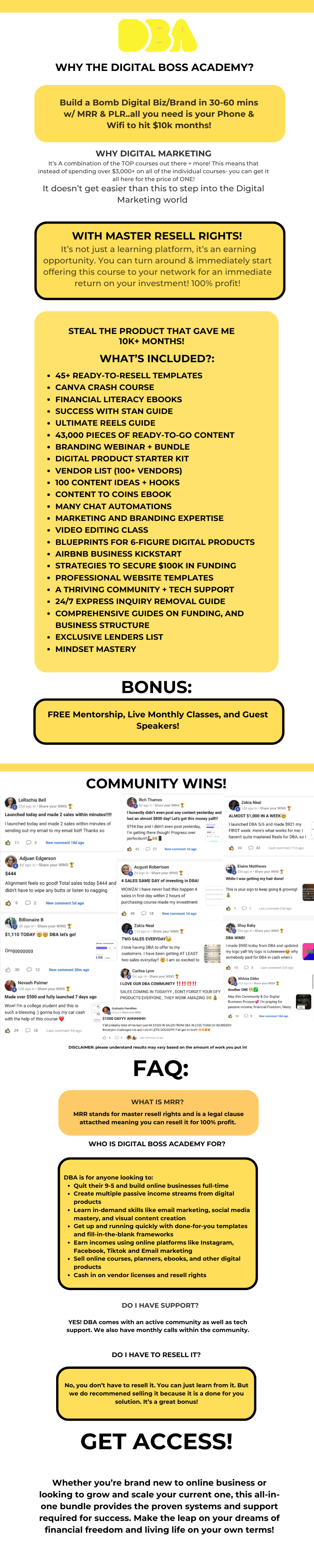 DIGITAL BOSS ACADEMY- DBA VOL 1- MRR