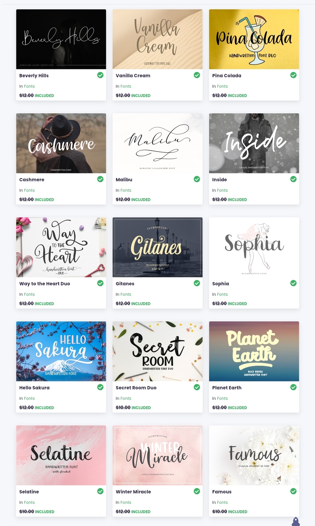 Handwritten Font Bundle