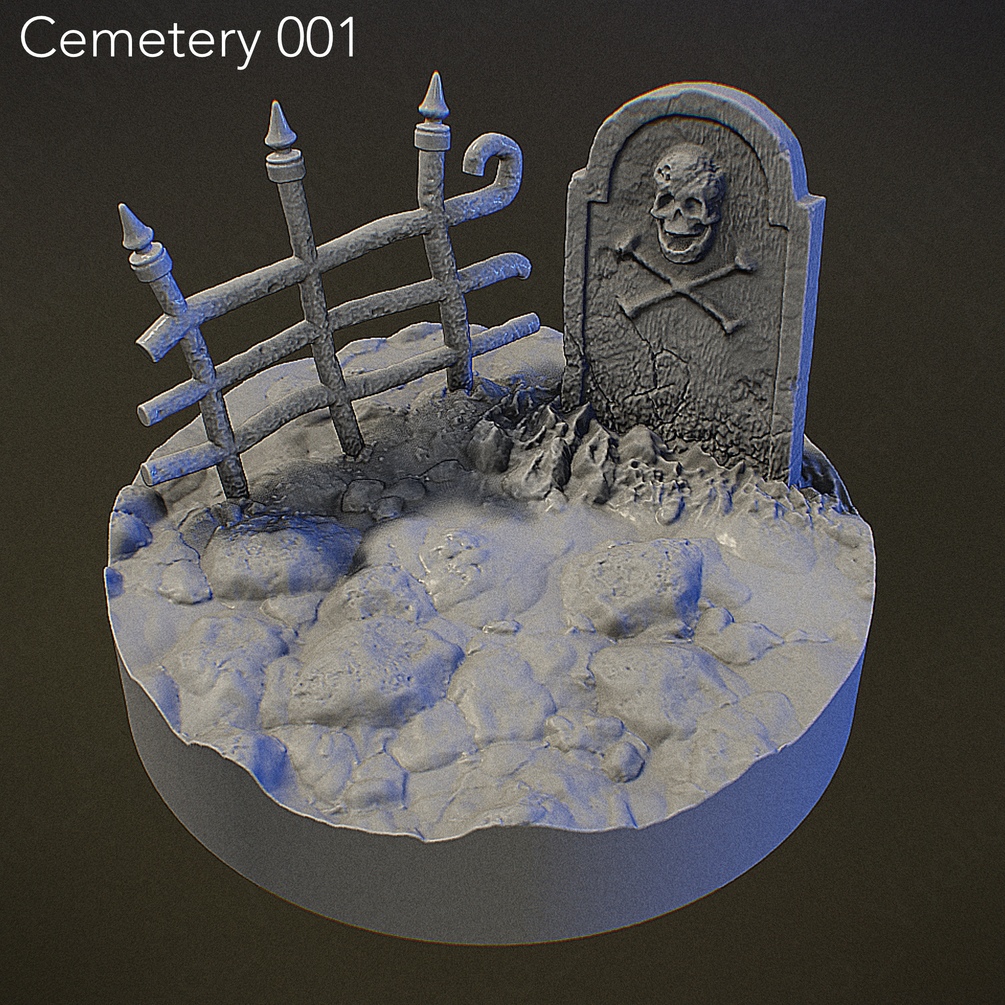 Cemetery 001 Miniature 3D print