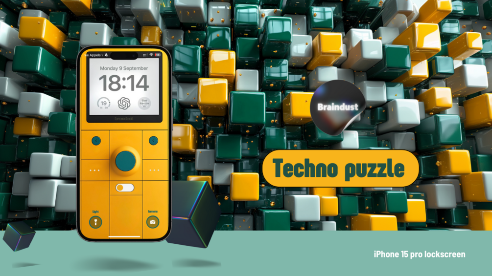 Techno Puzzle (iPhone 15 pro lockscreen)