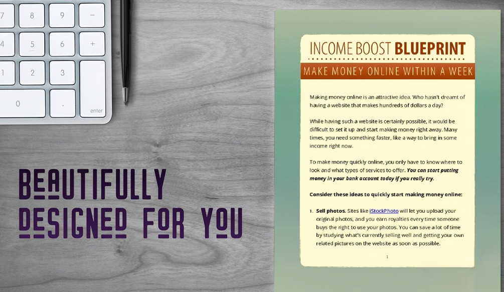 Income Boost Blueprint: Make Money Online Within A Month