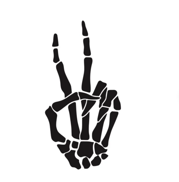 Skeleton Peace Sign, Skeleton Peace Hand, Skeleton Hand Instant Download