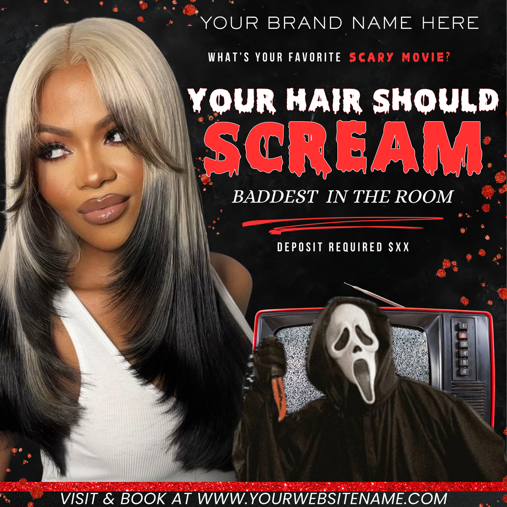 Editable Hair Spooky Slay Template