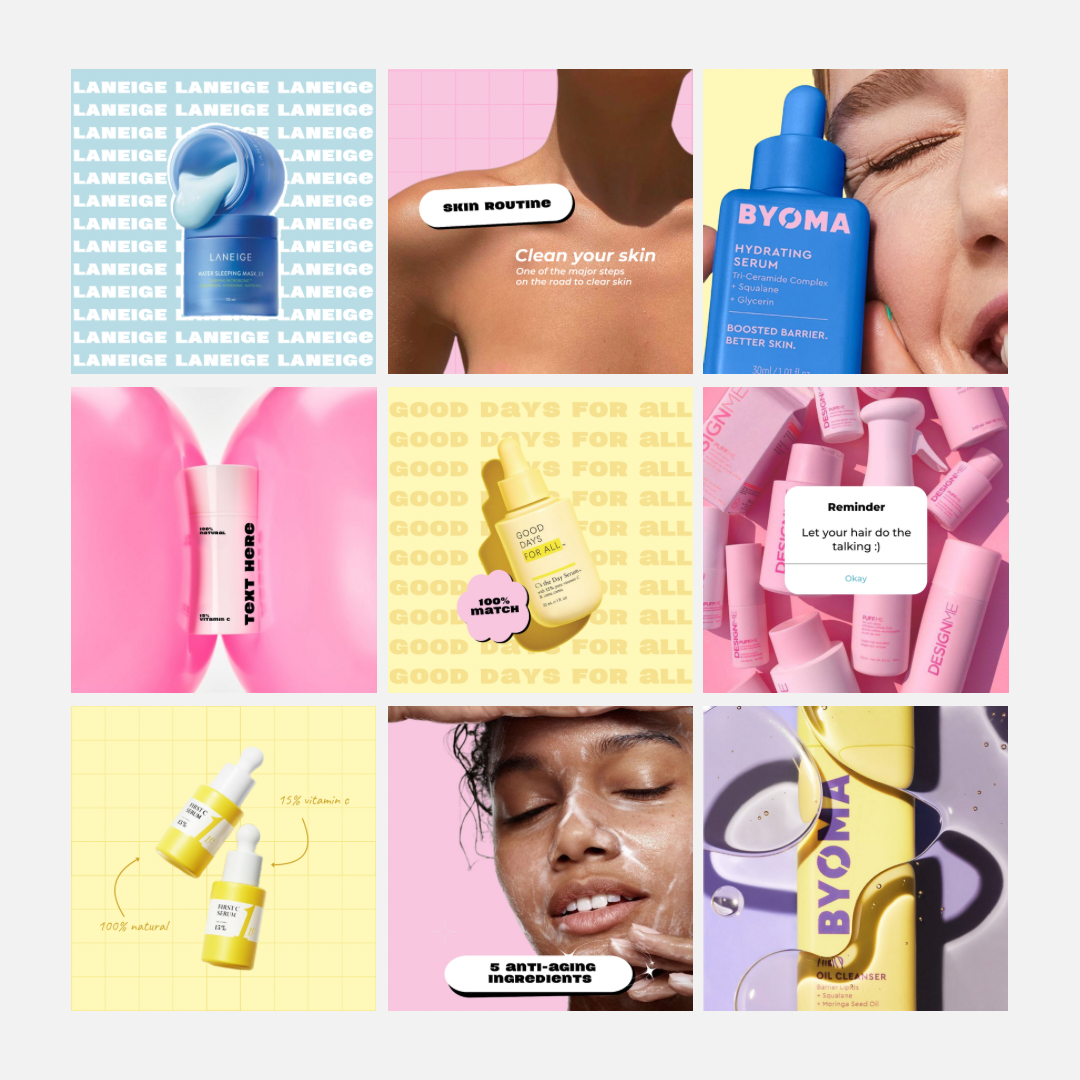 Cosmetic Instagram Feed & Stories Templates