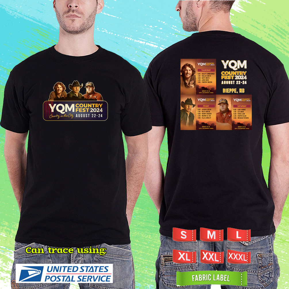 YQM COUNTRY FESTIVAL 2024. YQM COUNTRY FESTIVAL. UNISEX BLACK TEE RD01