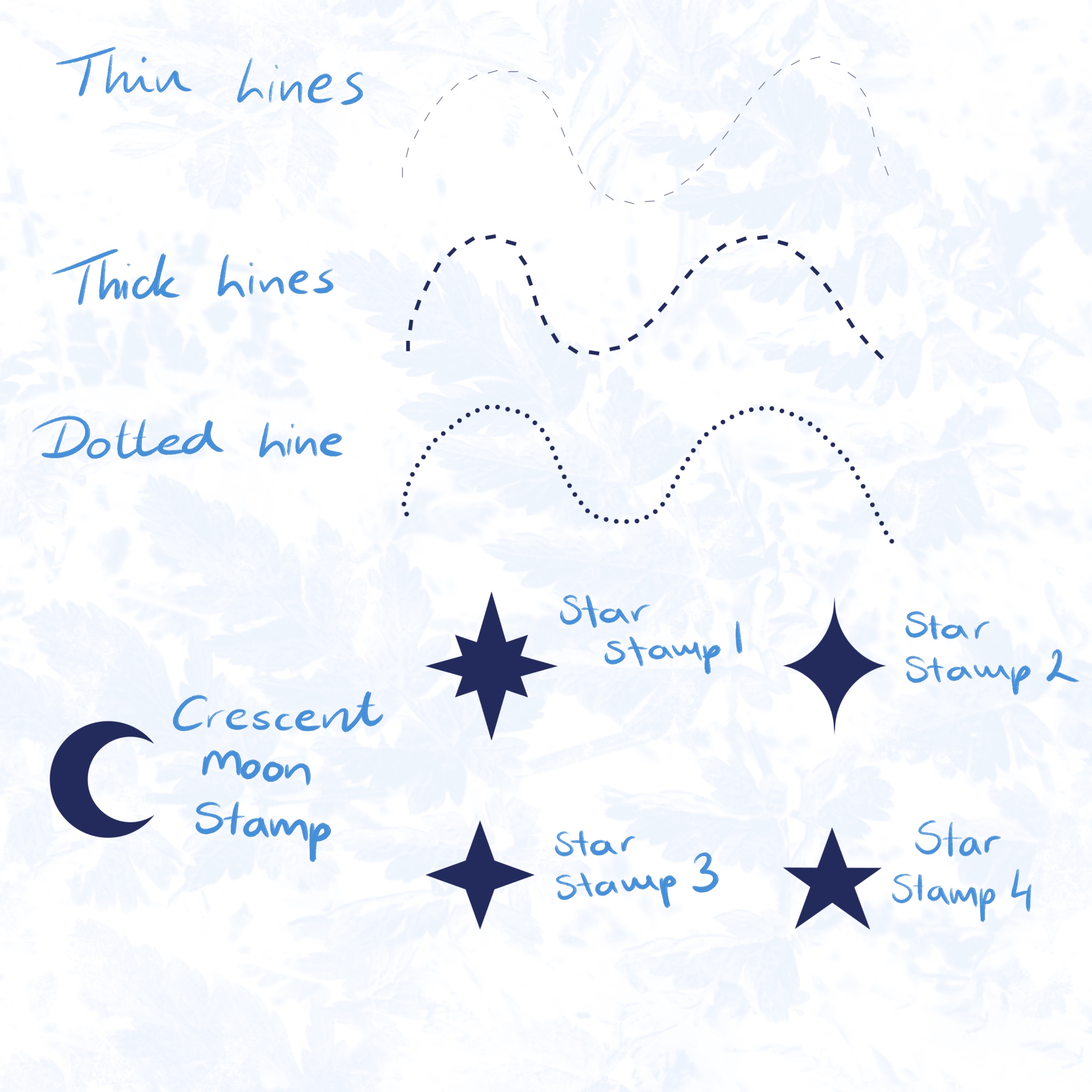 100 Follower Procreate Star Stamp Pack