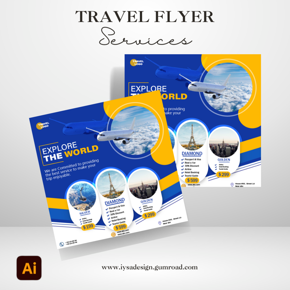 Professional Travel Flyer Template – Ready to Customize & Print