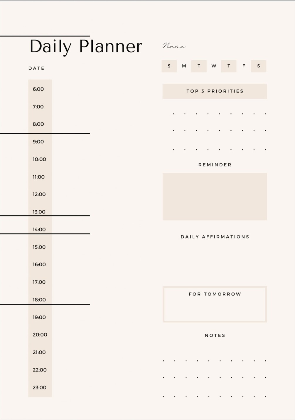 Master Your Day with the Canvas Daily Planner Template (A4)