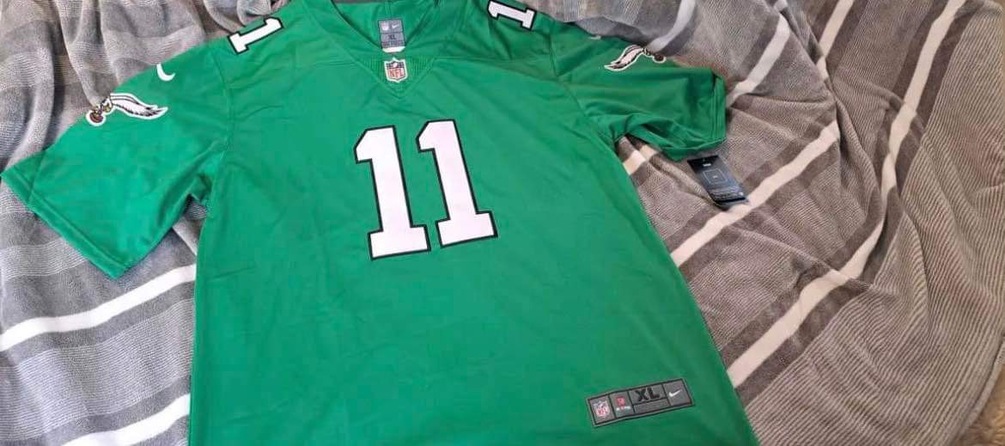 Jason Alcott Philadelphia Eagles 2023 Kelly Green Jersey Bundle