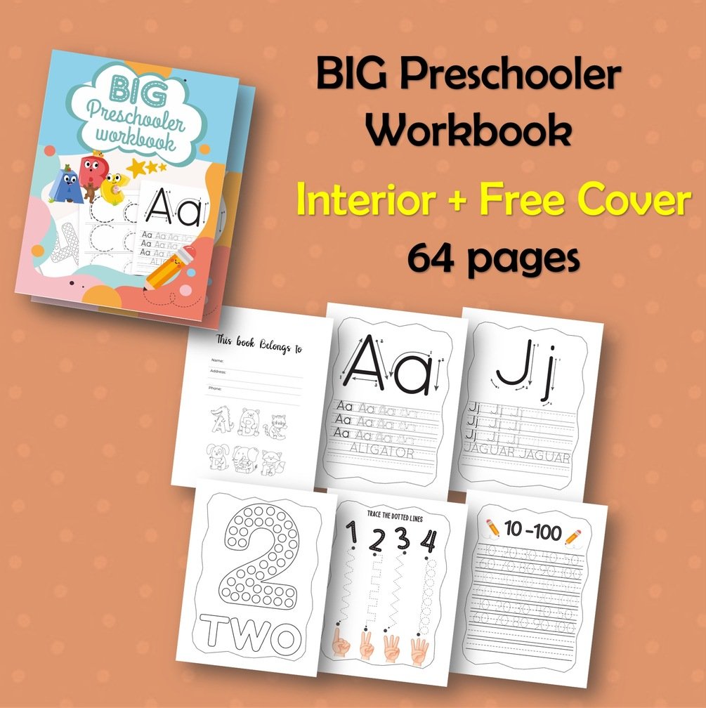 Complete Book! BIG Preschooler WorkBook ready to upload with Cover ...