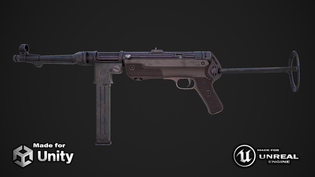 Submachine gun MP 38 40 3d model