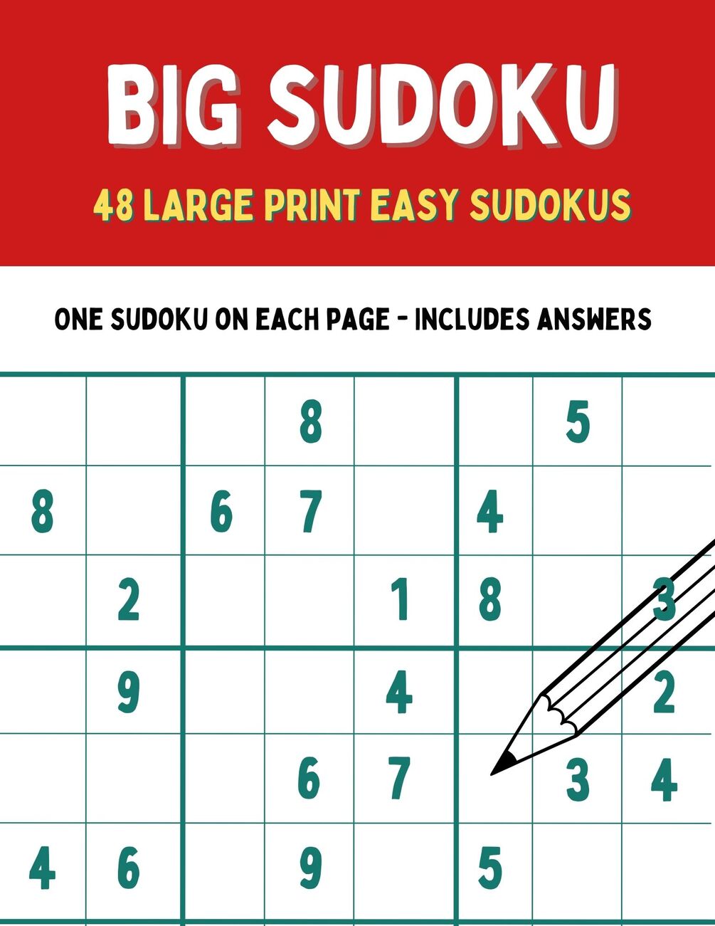 Big Sudoku - 48 Large print easy sudokus