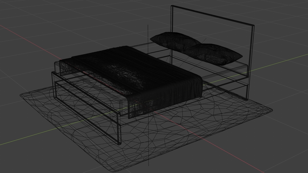Wooden Bed – Free 3D Model