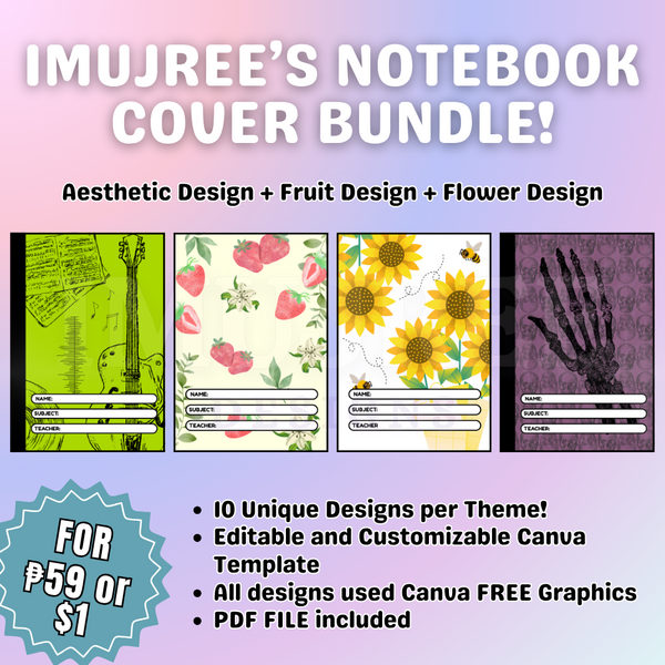 The Ultimate Notebook Cover Bundle – 100+ Designs to Print, Edit & Use ...