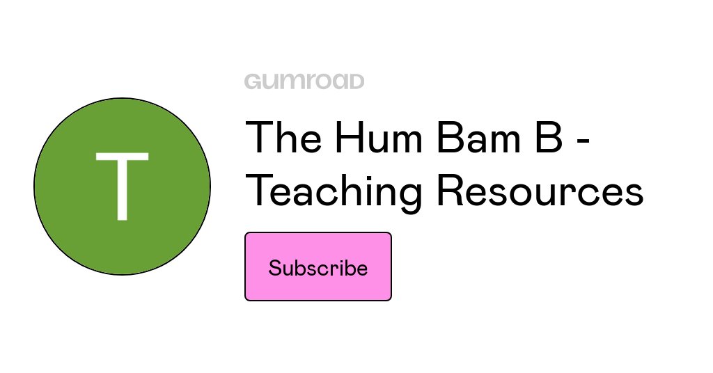 The Hum Bam B - Teaching Resources