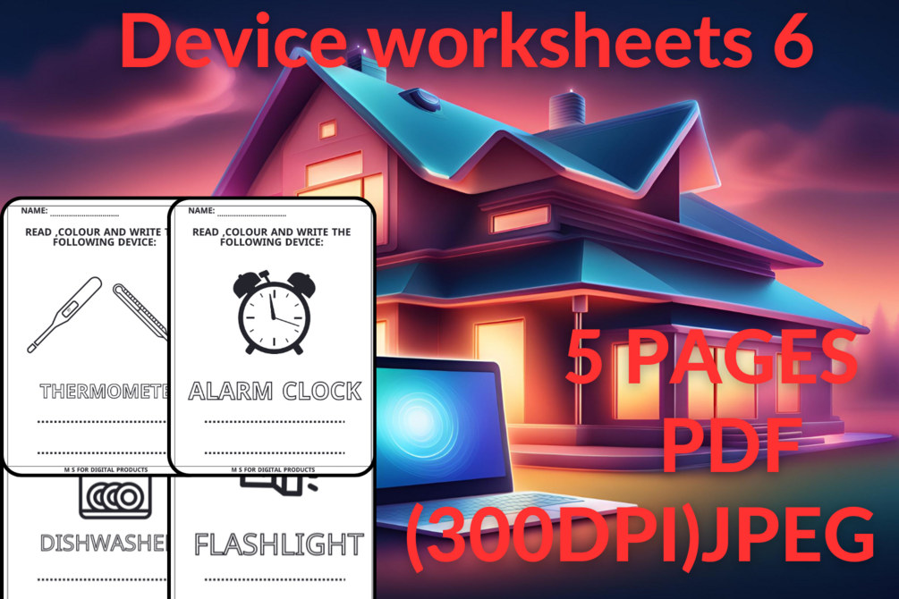 Device worksheets 6,coloring worksheets,freebies