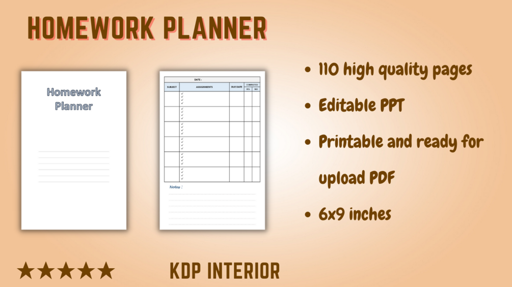KDP interior - Homework Planner