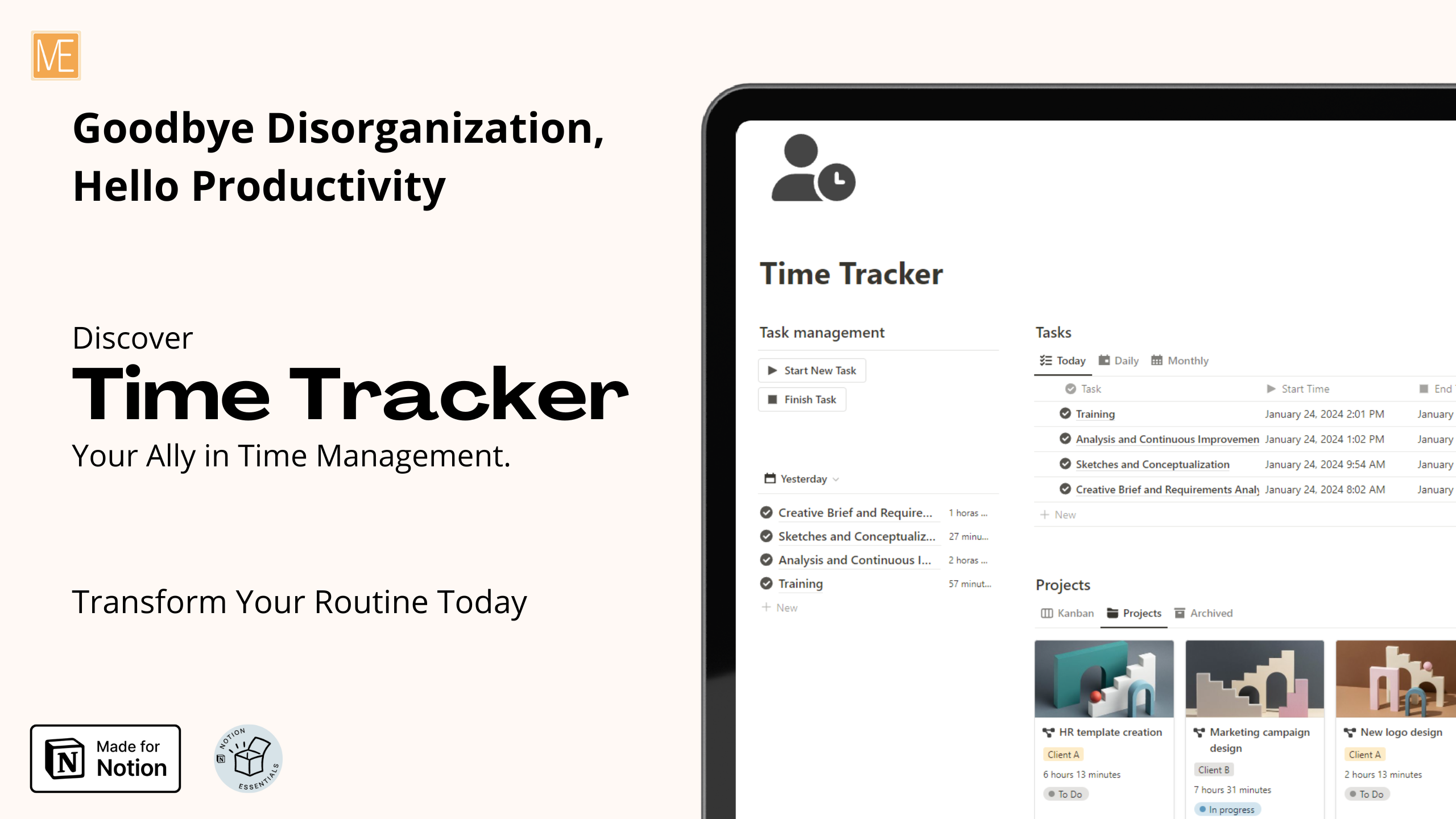 Time Tracker a Notion Template - Notion Circles