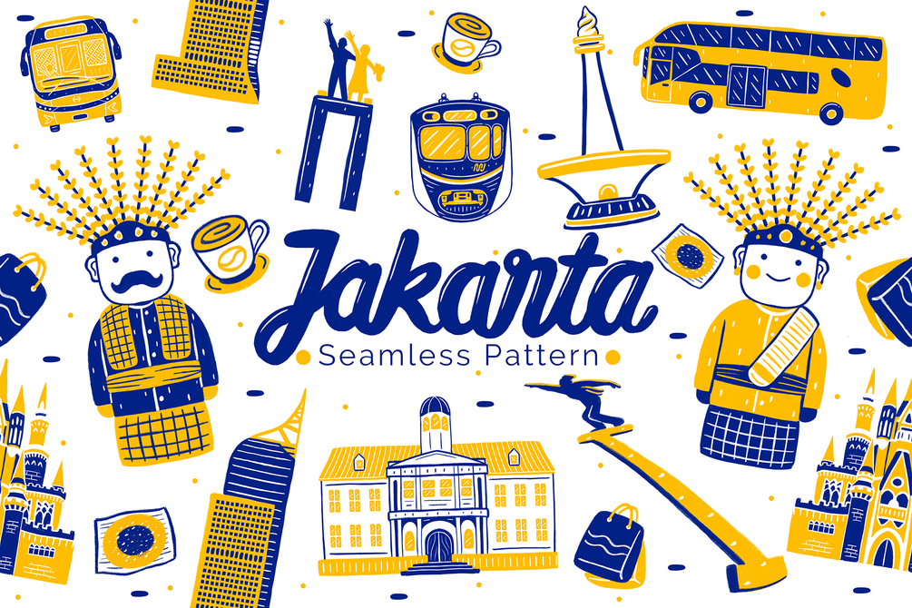 Jakarta Seamless Pattern Package