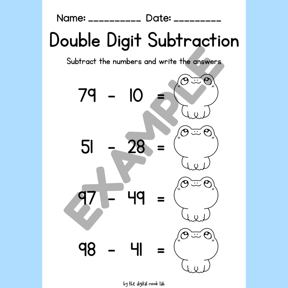 🧮 Kids Subtraction Worksheets (40 Pages - PDF) 🧮 Includes Single ...