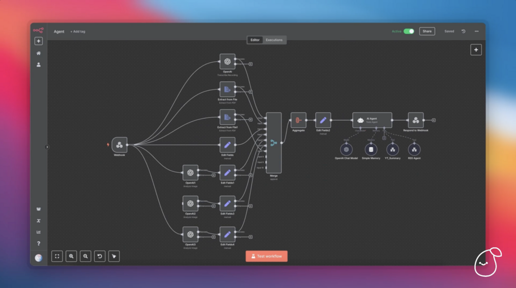 n8n Agent for simple web UI + webUI