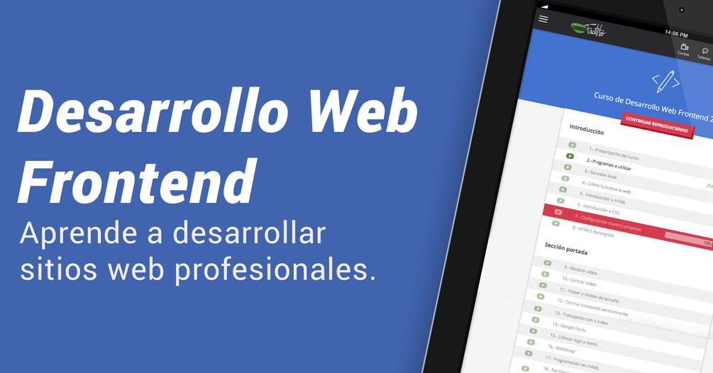 Curso Desarrollo Frontend - Crea páginas web para empresas