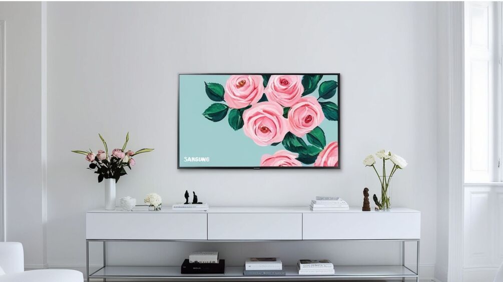 Spring Bloom TV Art | Pink Rose Abstract Digital Wall Decor | Instant ...