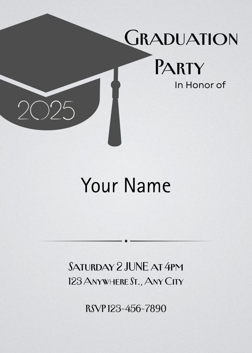 Graduation Invitation Template - Classic | Editable Canva Templates ...