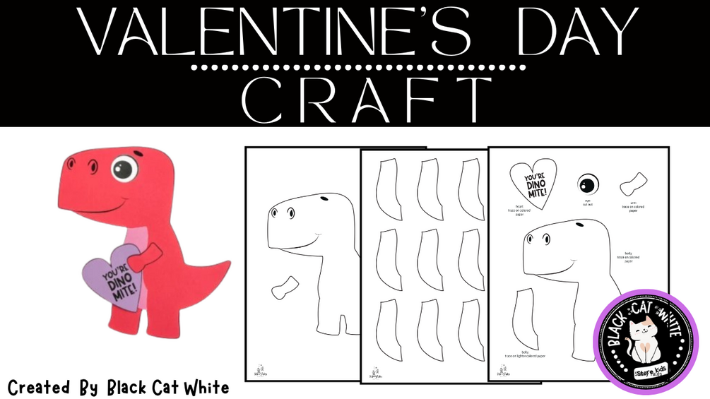 Valentines Day Craft Preschool Dinosaur Craft Paper February Kindergarten