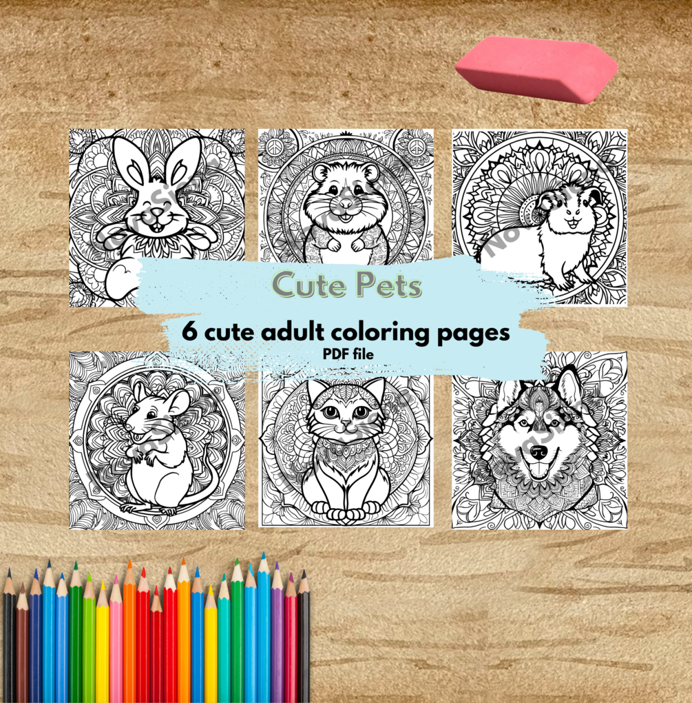 Color & Chill: 6 Relaxing Coloring Pages for Creative Escape