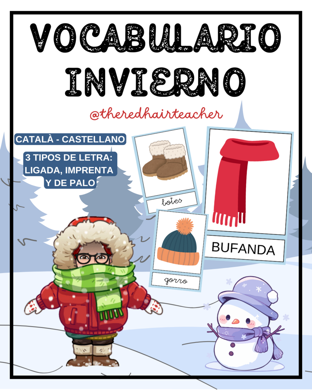 Vocabulario invierno - Vocabulari hivern ⛄