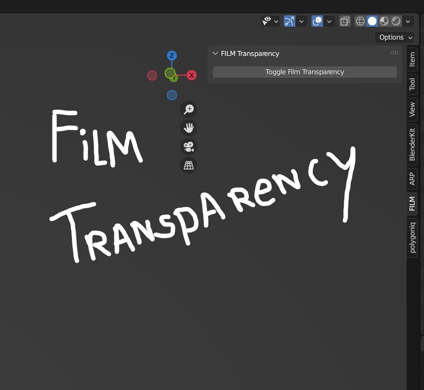FILM Transparency button BLENDER ADD-ON