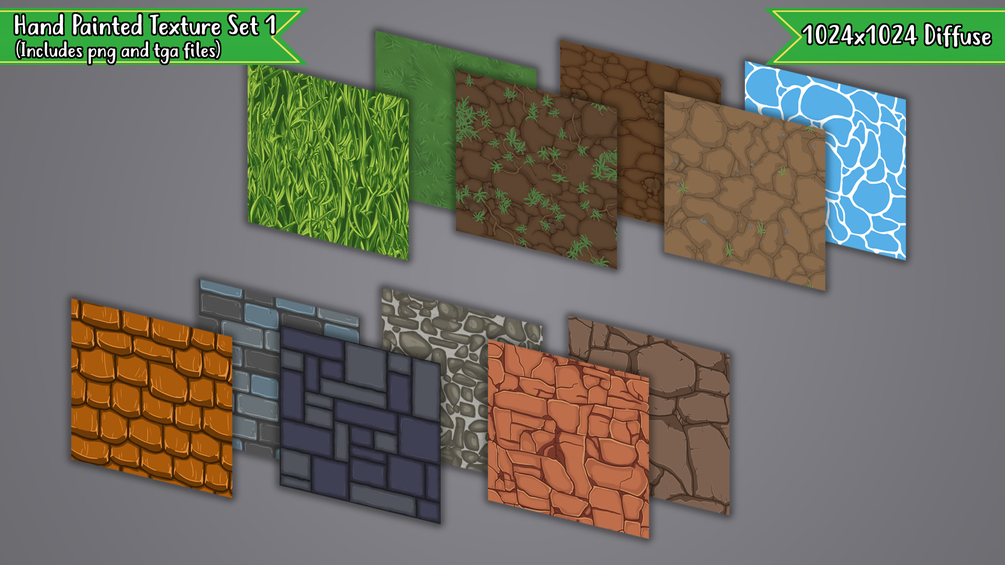 Hand Painted Tiling Texture Set 1