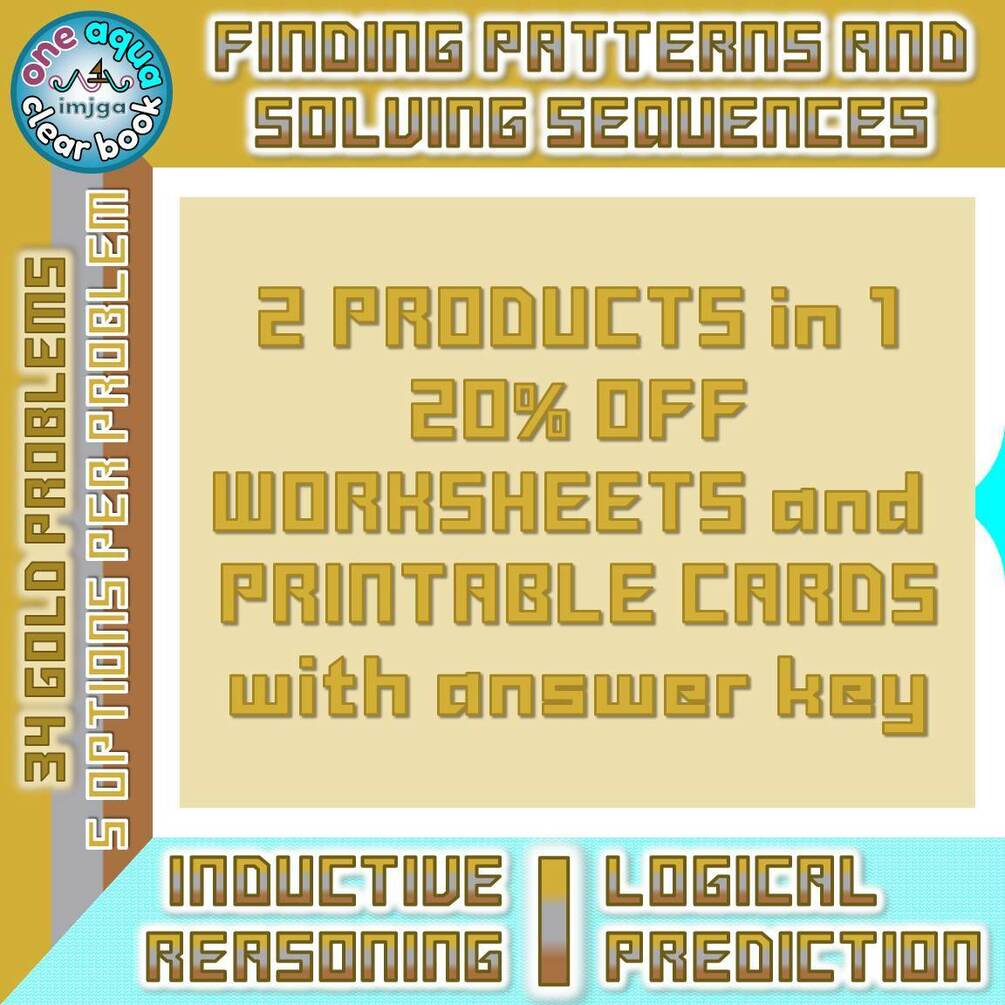 Patterns and Sequences (Gold Logical Reasoning Worksheets and Cards)